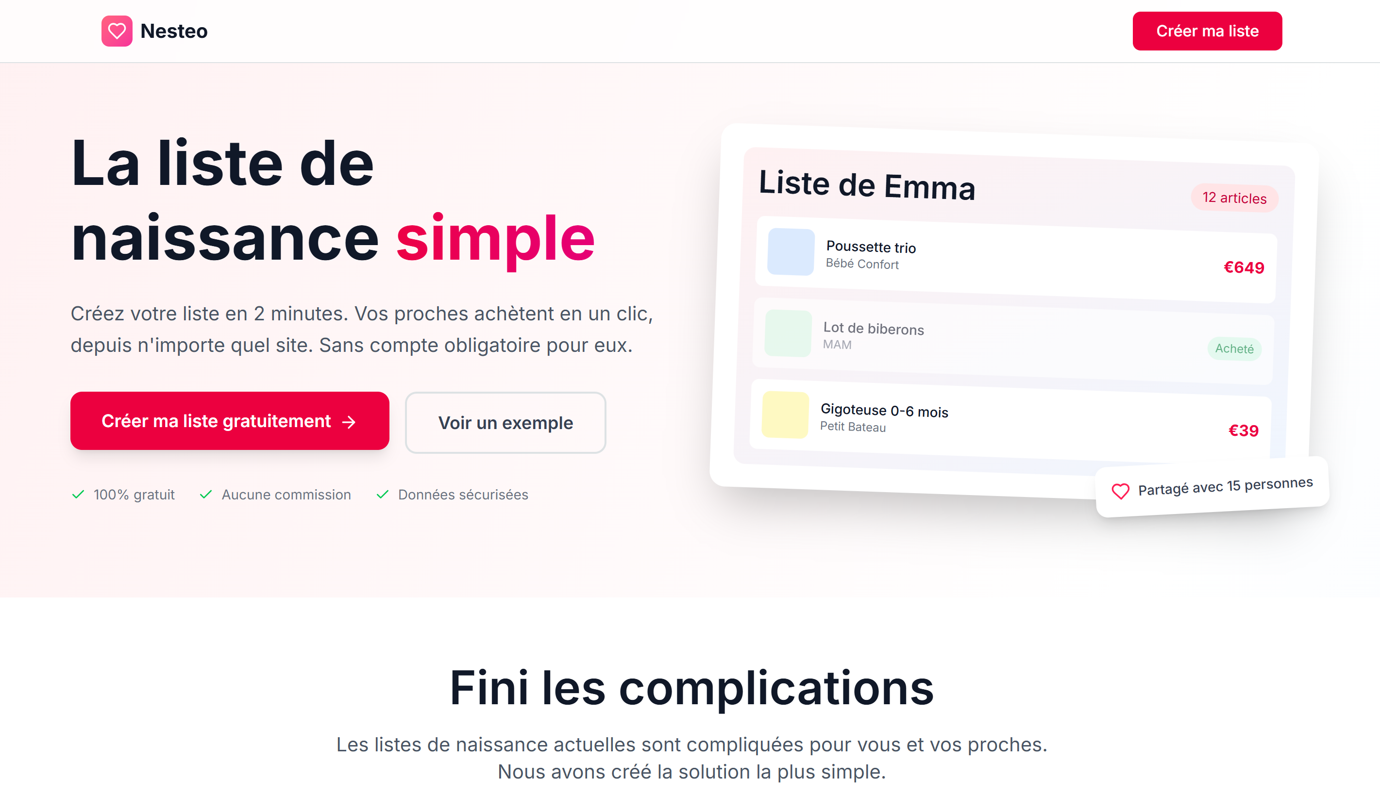 Nesteo - Liste de Naissance Gratuite et Simple | Cadeau Bébé France